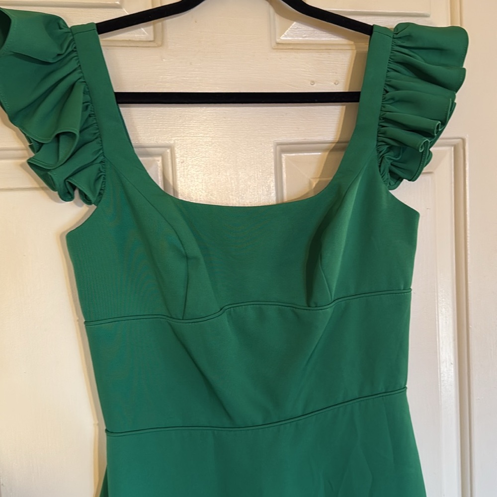 Mac Duggal | Dresses | Mac Duggalruffle Cap Sleeve Open Back Column ...